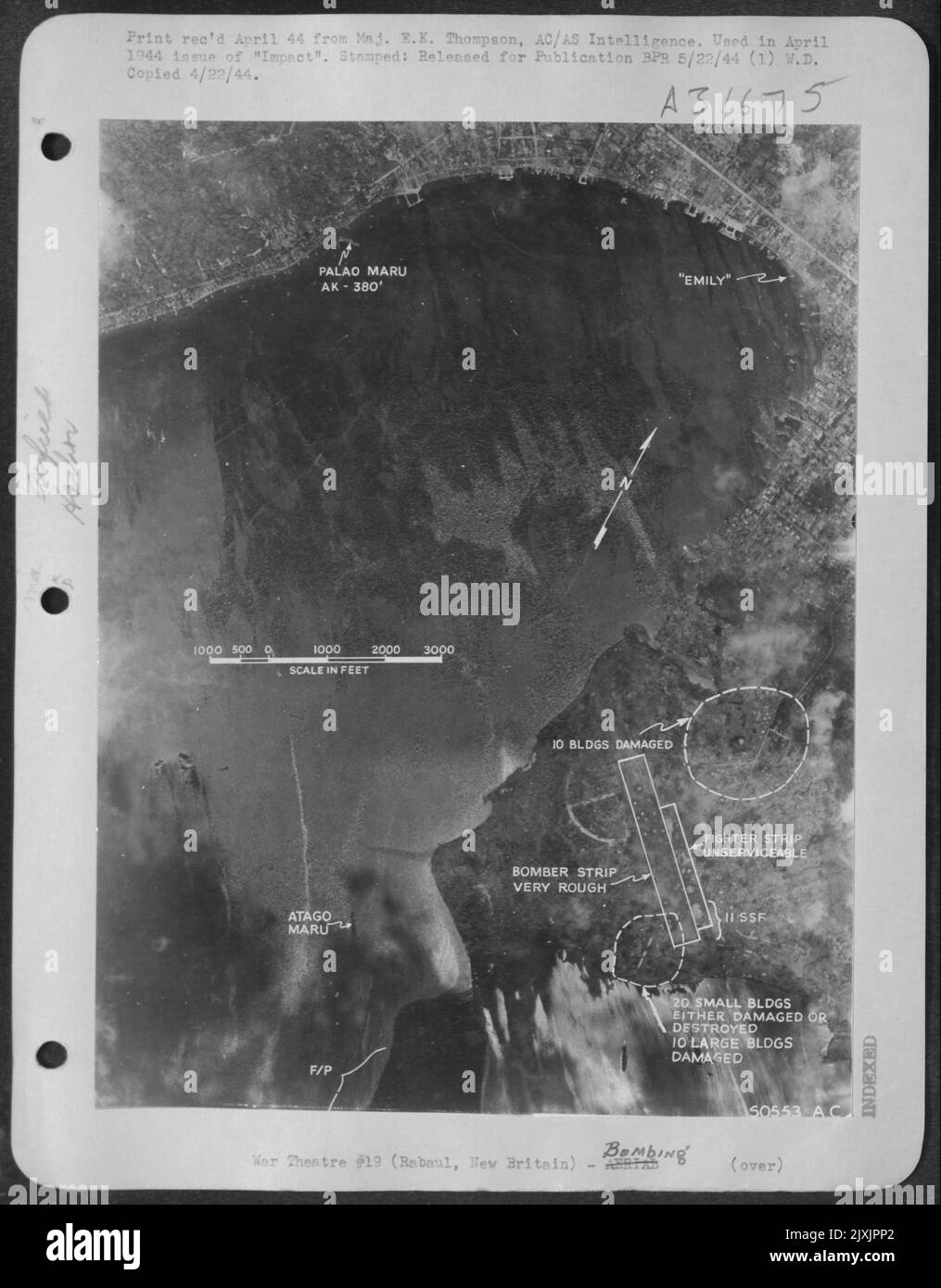 Aerial of Rabaul, New Britain-Town Harbor and Lakunai Field Stock Photo ...