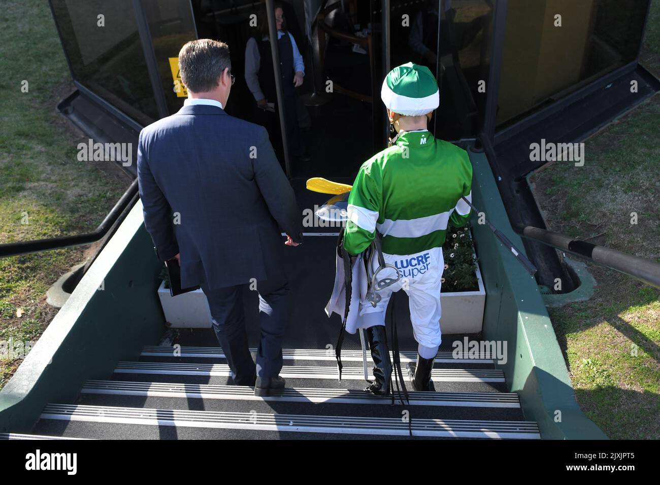 Jockey Blake Shinn returns to the jockeys room after riding Smart Ain't ...
