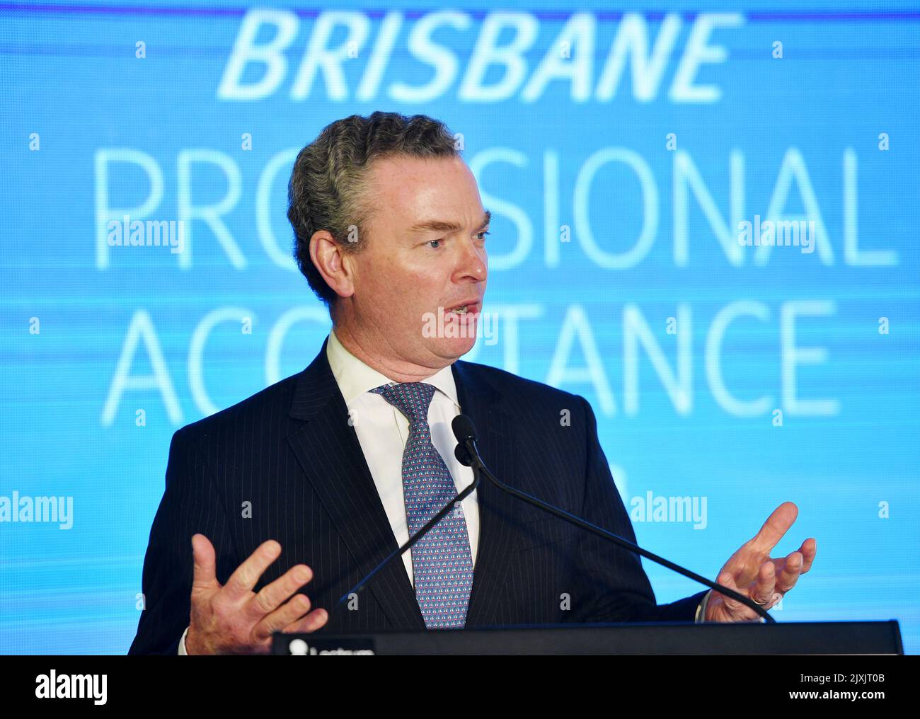 Minister for Defence Industry Christopher Pyne is seen at the ...