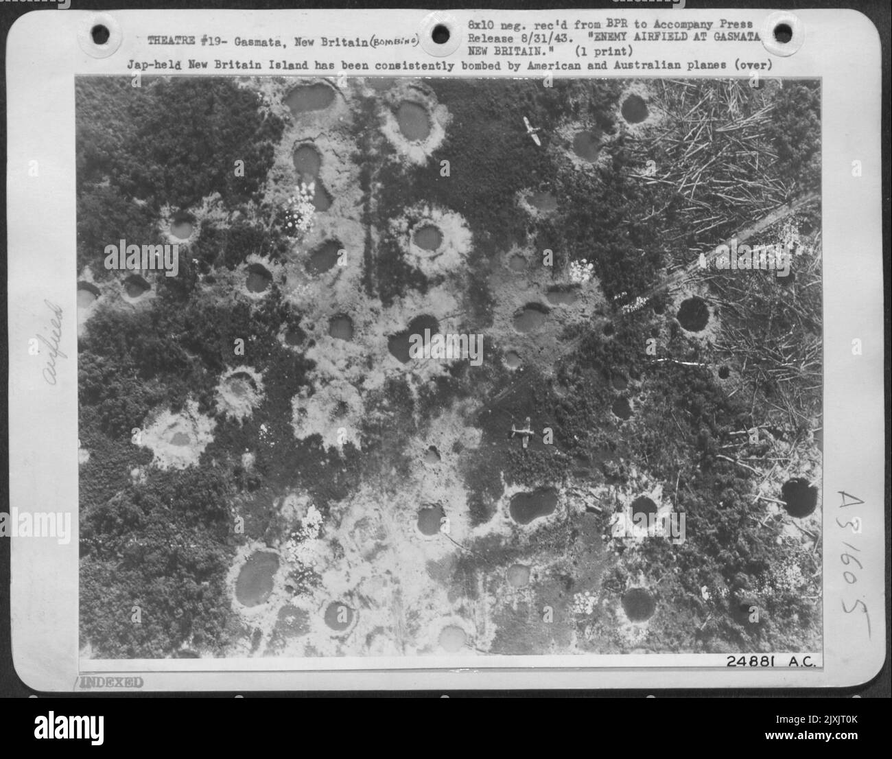 Japanese-held New Britain Island has been consistently bombed by ...