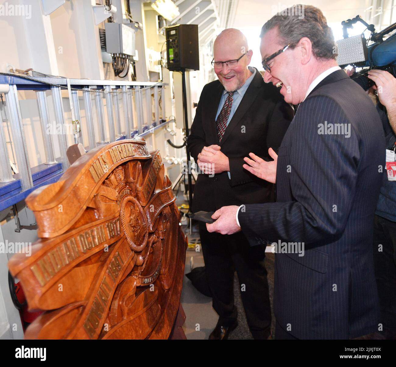 Minister for Defence Industry Christopher Pyne is seen at the ...