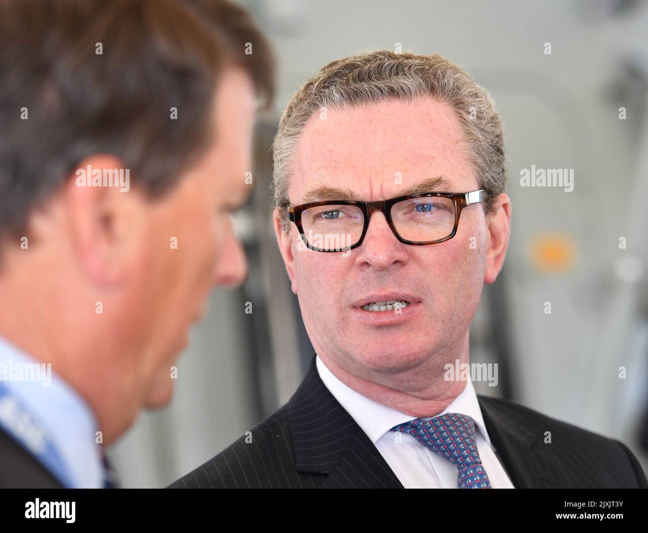 Minister for Defence Industry Christopher Pyne is seen at the ...