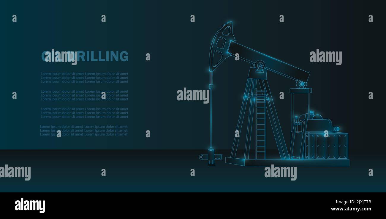 Drilling machine in gas field Stock Vector Images - Alamy