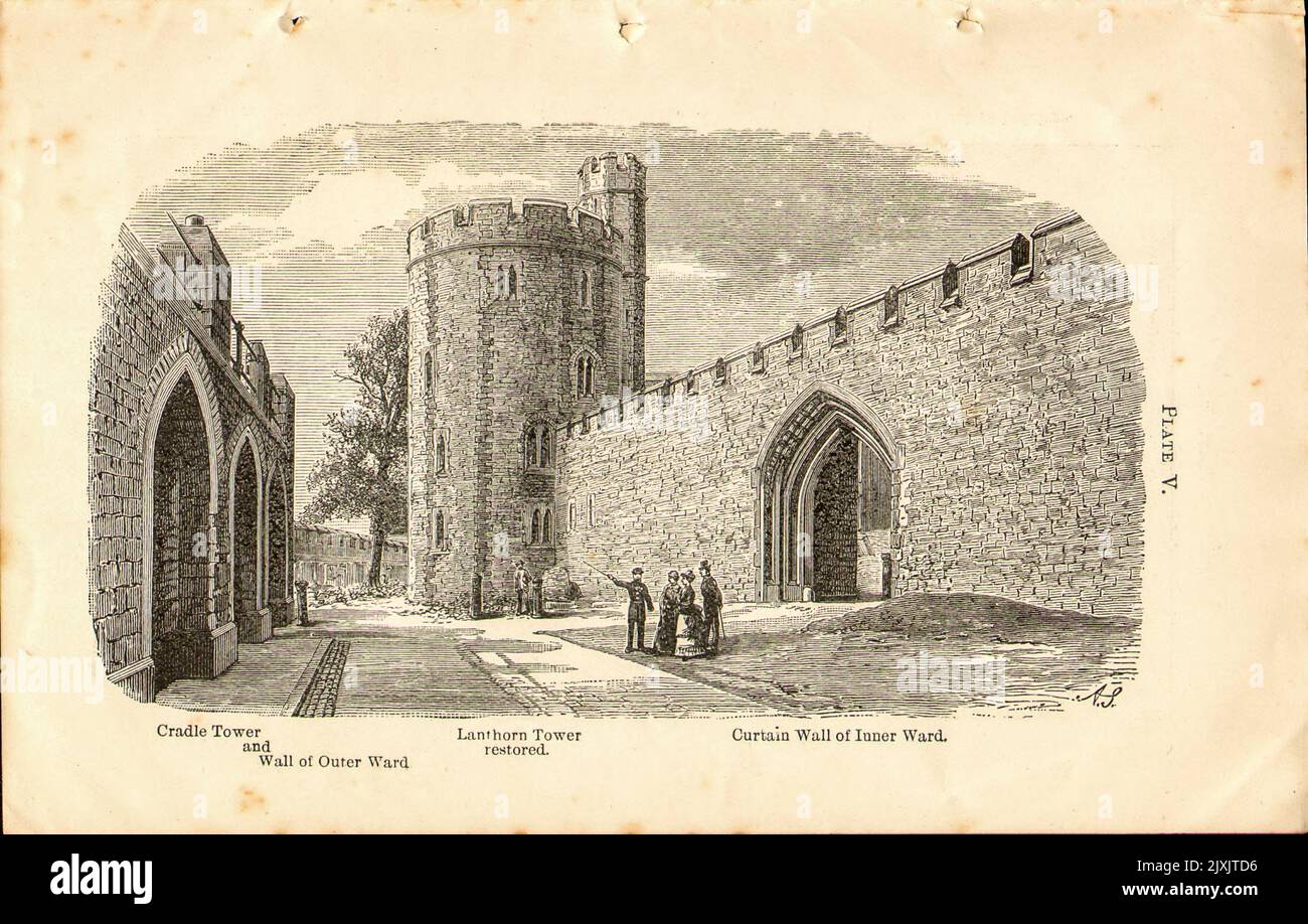 Cradle Tower and Wall of Outer Ward, Lanthorn Tower, Curtain Wall of ...