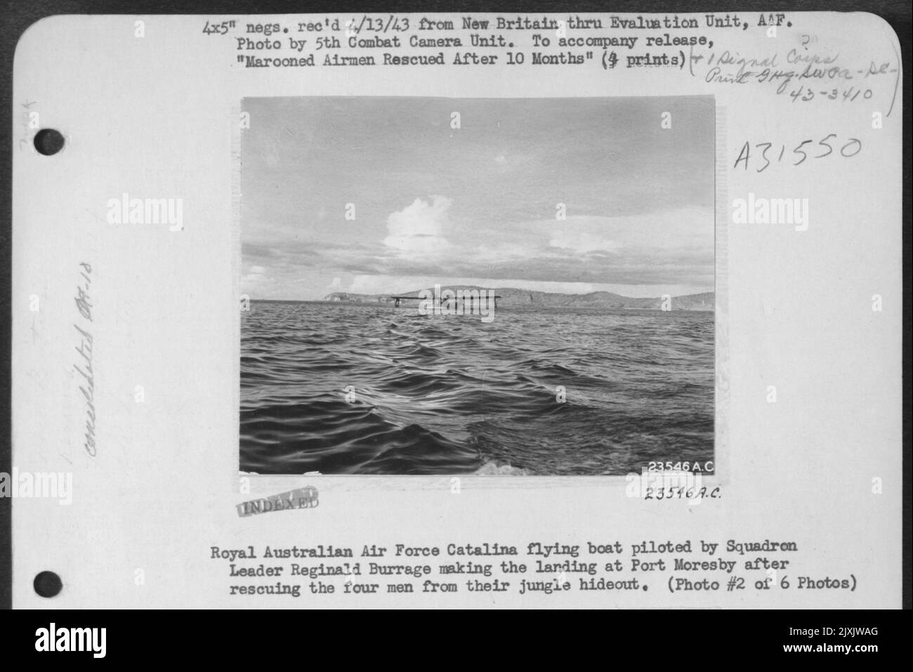 Royal Australian Air Force Catalina flying boat piloted by Squadron ...