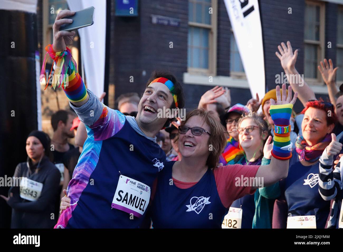 Australian actor and radio presenter Samuel Johnson OAM and his sister ...