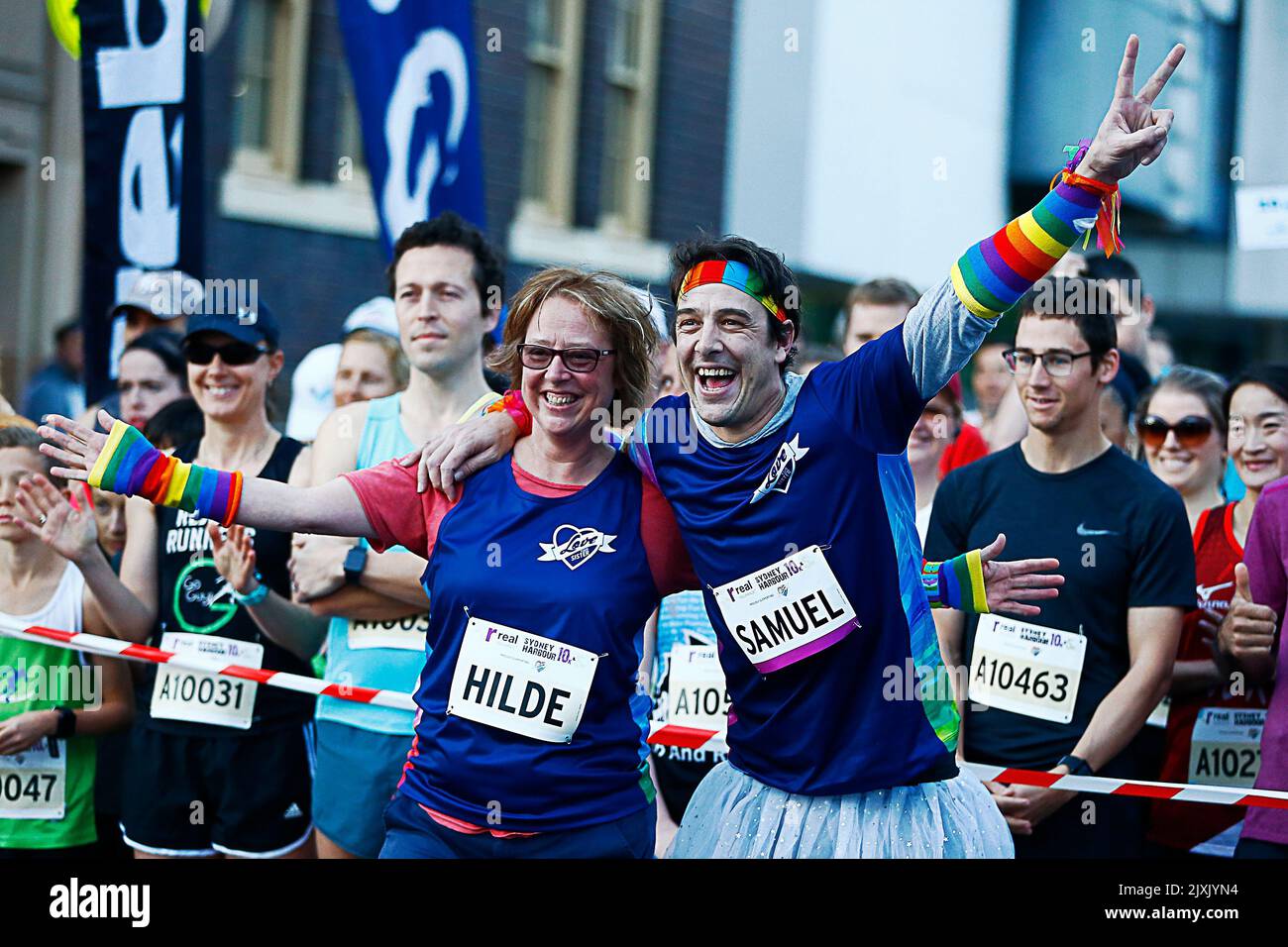 Australian actor and radio presenter Samuel Johnson OAM and his sister ...