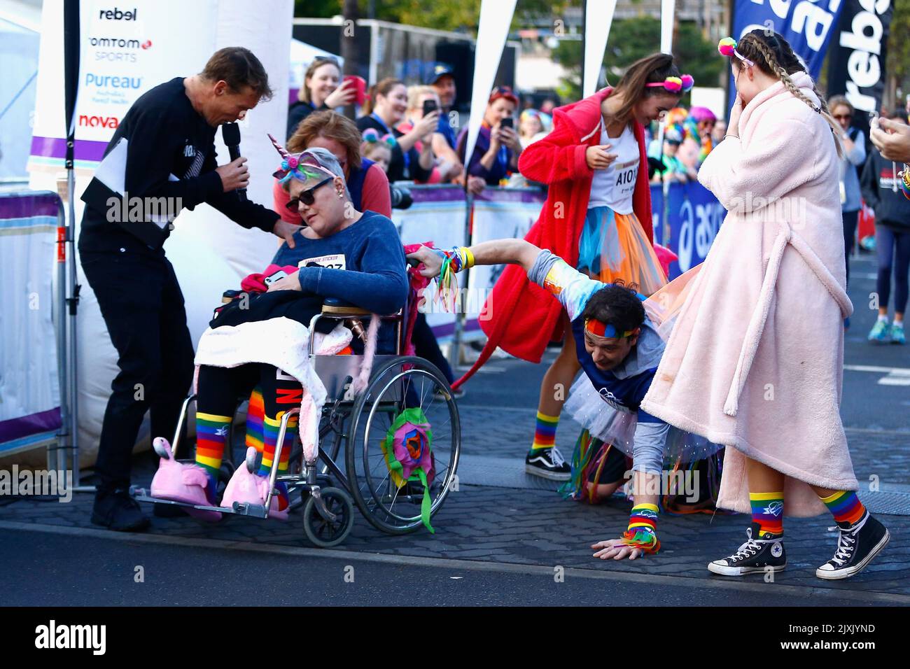 Australian actor and radio presenter Samuel Johnson OAM and his sister ...