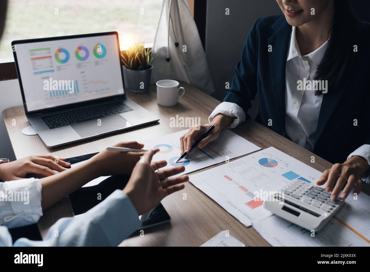 Success business team. Business data dashboard analysis by ...