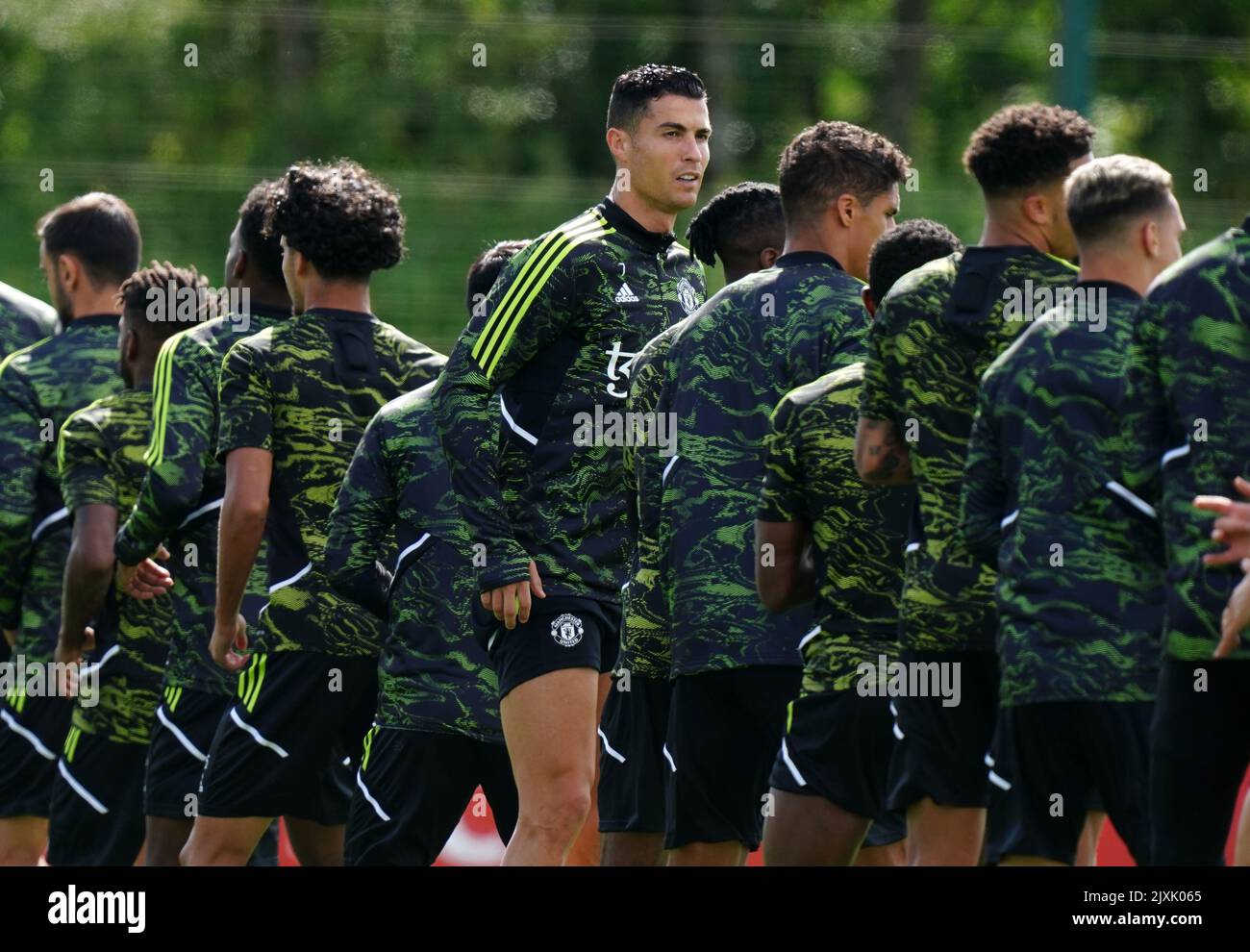Manchester United's Cristiano Ronaldo during the training session at ...