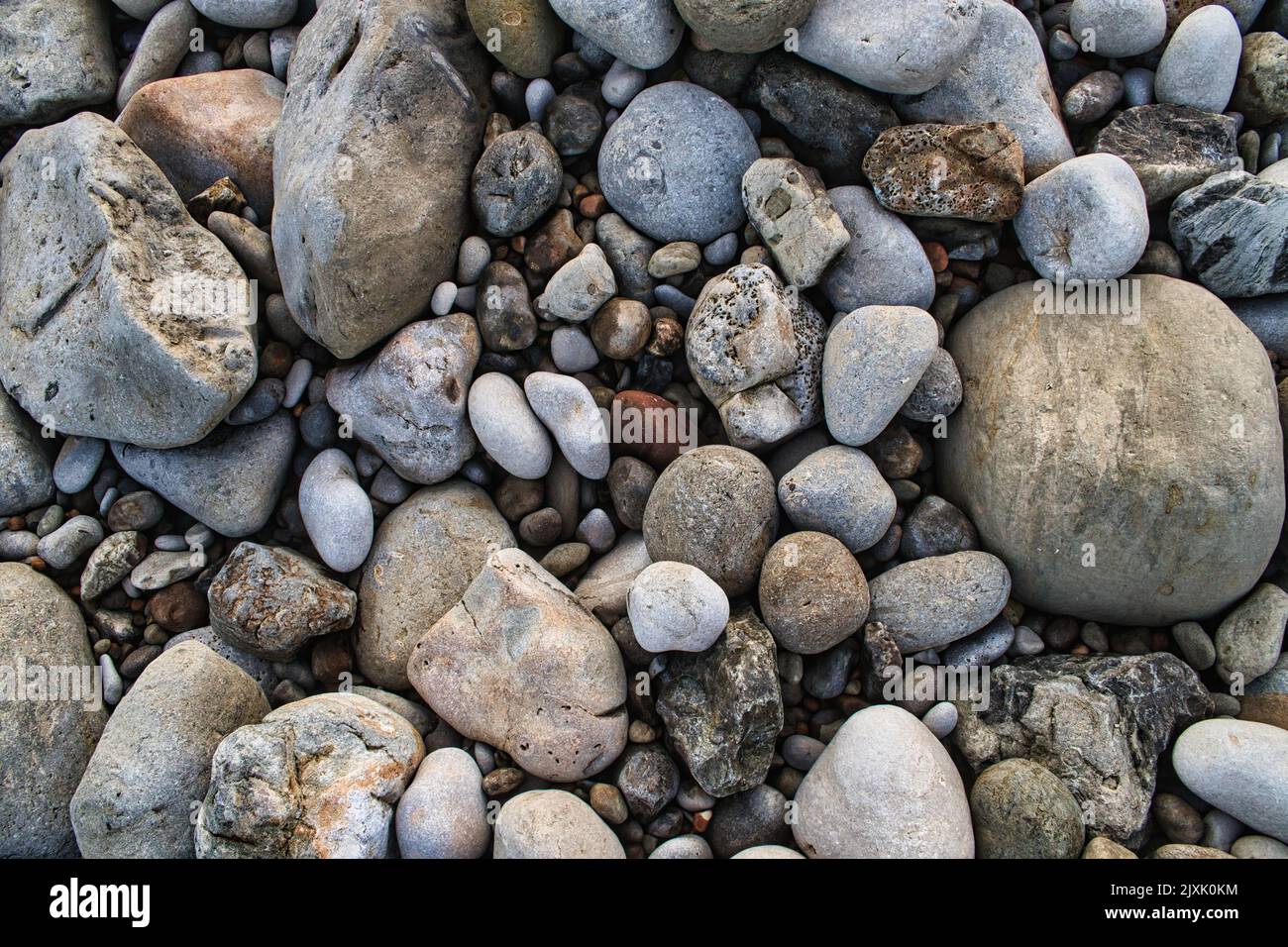 A big and small rocks covered with moss Stock Photo - Alamy