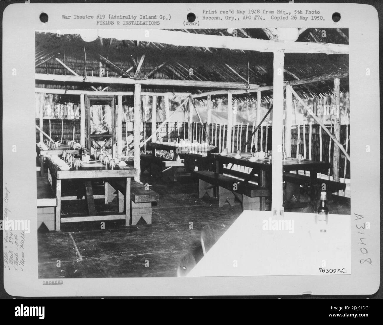 Interior view of the staff officers' mess, 394th Bomb Squadron, 5th ...