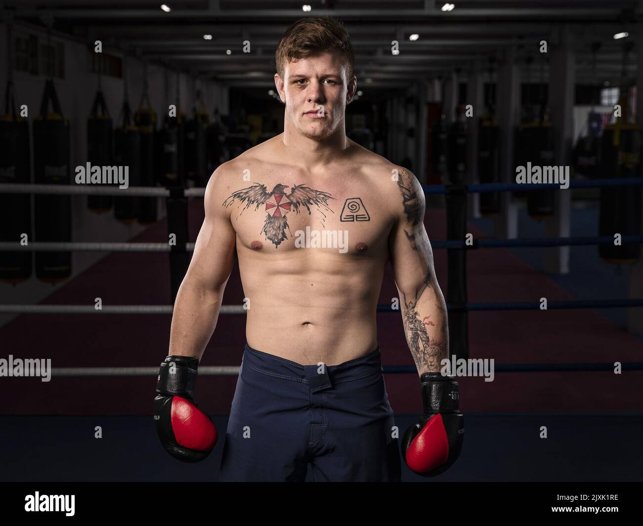 Australian UFC fighter Jim Crute poses for a photograph during a media ...