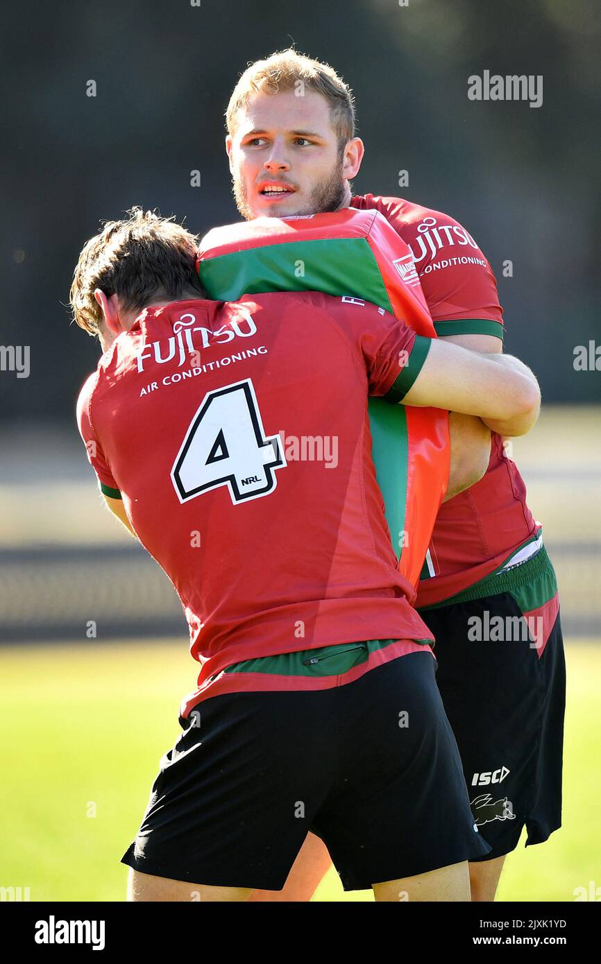 Tom Burgess of the South Sydney Rabbitohs during a training session in ...