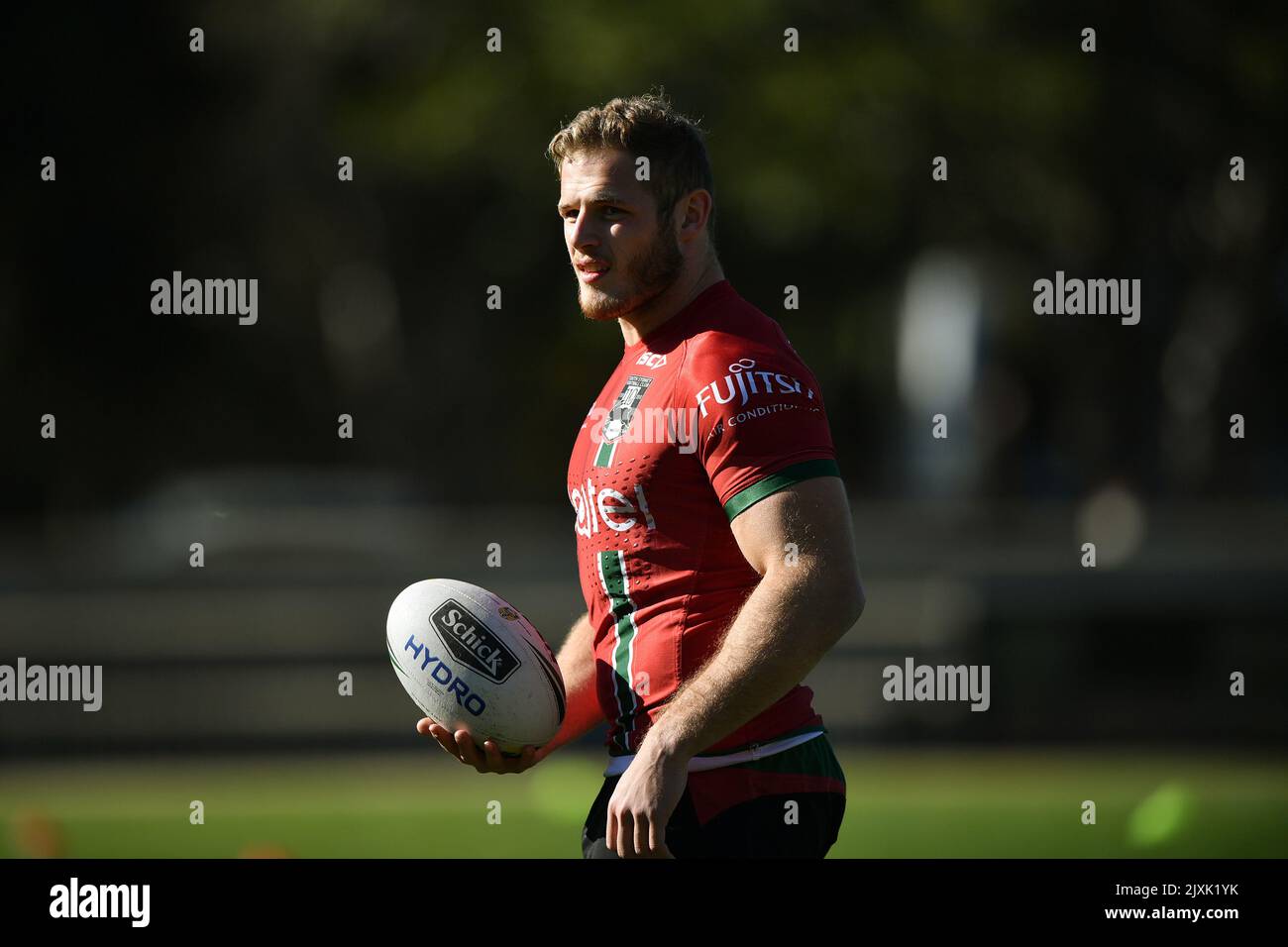 Tom Burgess of the South Sydney Rabbitohs during a training session in ...