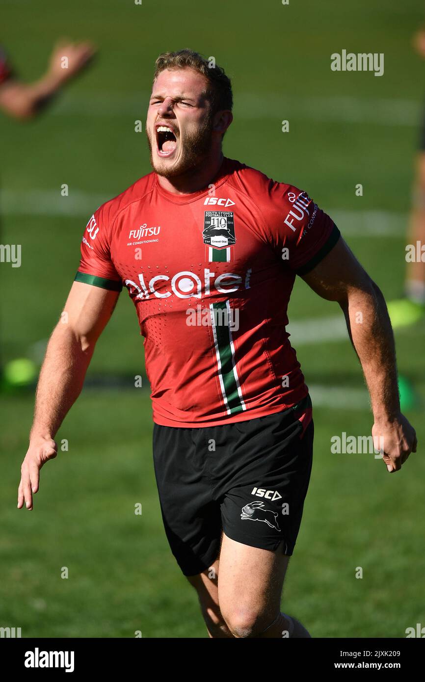 Tom Burgess of the South Sydney Rabbitohs during a training session in ...
