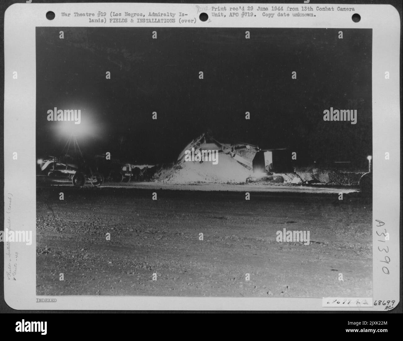 Day and night, men of the Seebee's 40th Construction Battalion labored ...