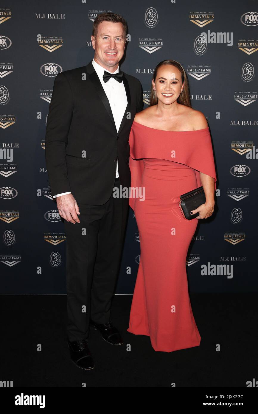 Former Manly-Warringah Sea Eagles player Steven Menzies and his wife ...