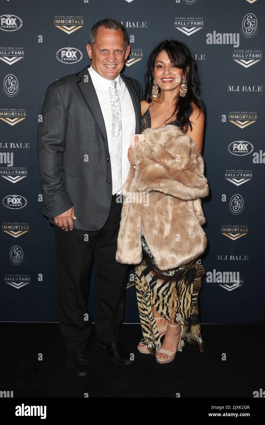 Former Canberra Raiders footballer, Steve Walters and his wife Andreana ...