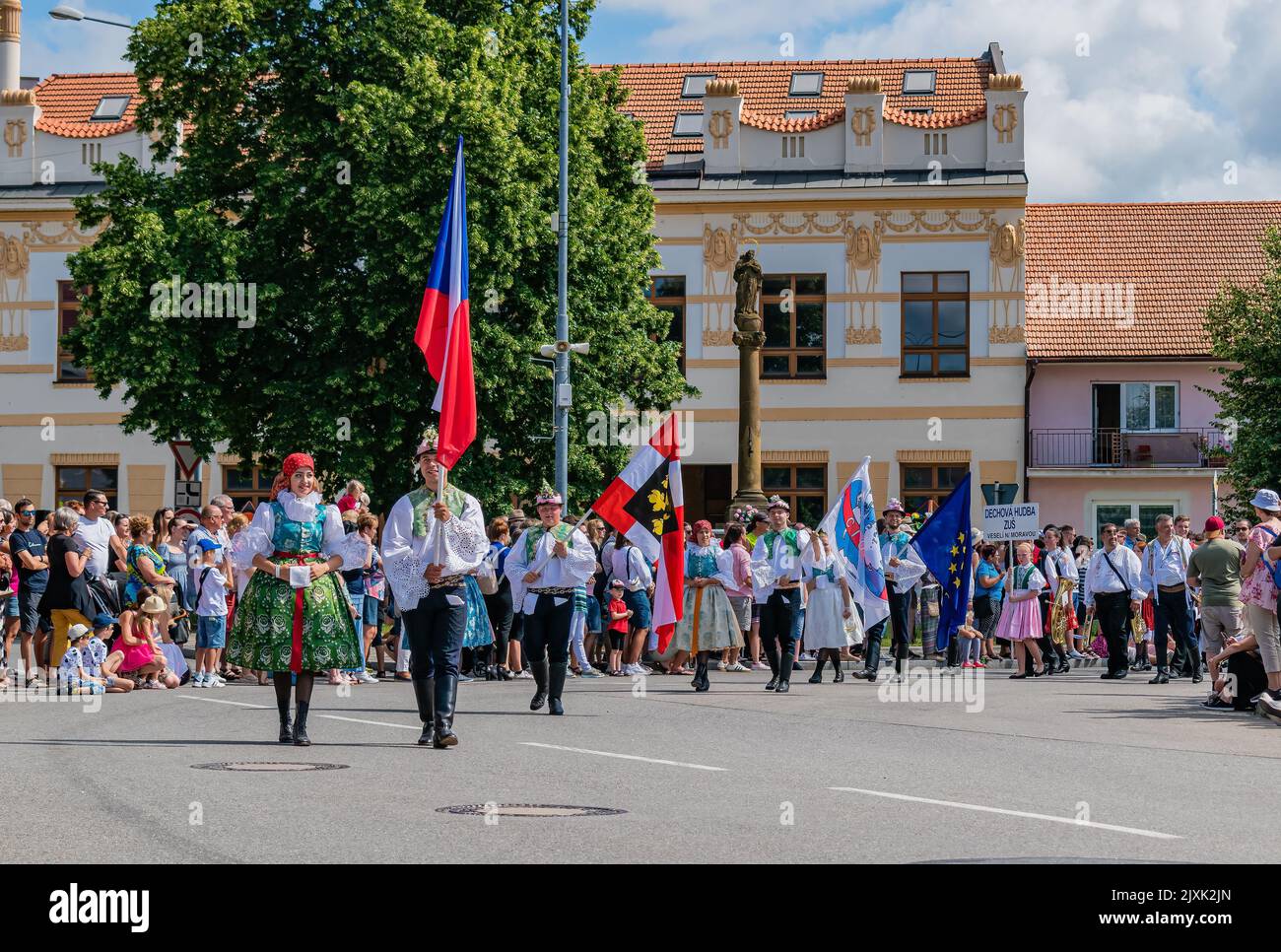 A crowd of people at an international Folklore Festival Stock Photo - Alamy