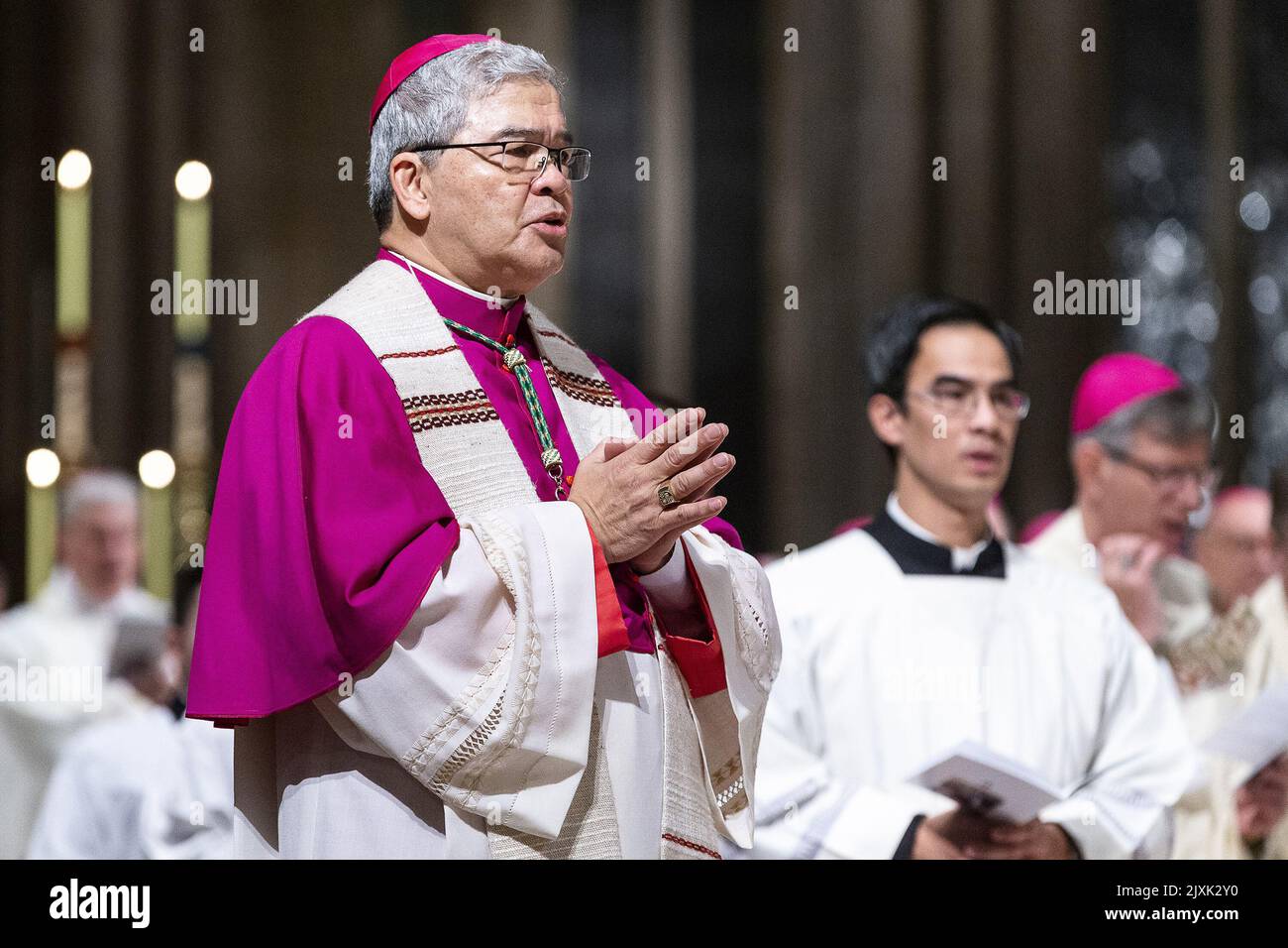 Dozens of Bishops sing during a mass at St Patrick's Cathedral in ...