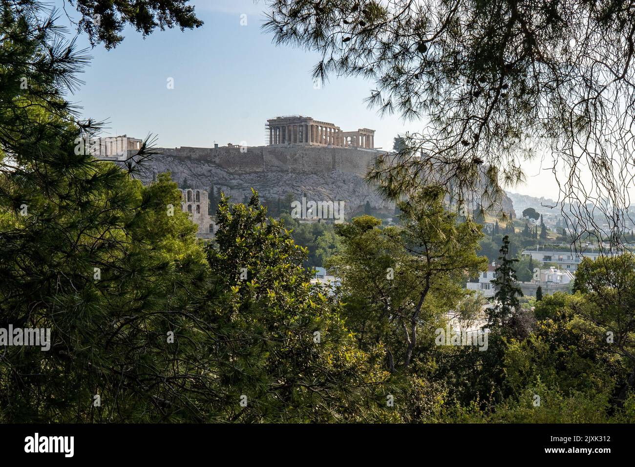 A view of the Parthenon from the hills of Athens Stock Photo - Alamy