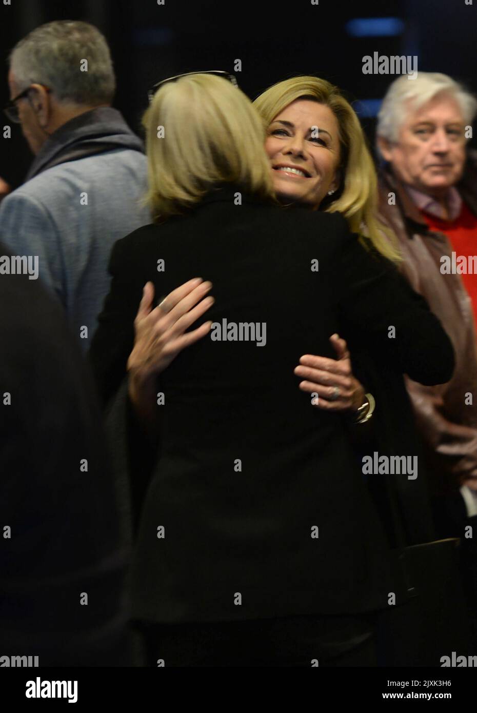 Former wife of Harry M Miller, Deborah Hutton arrives for the memorial ...