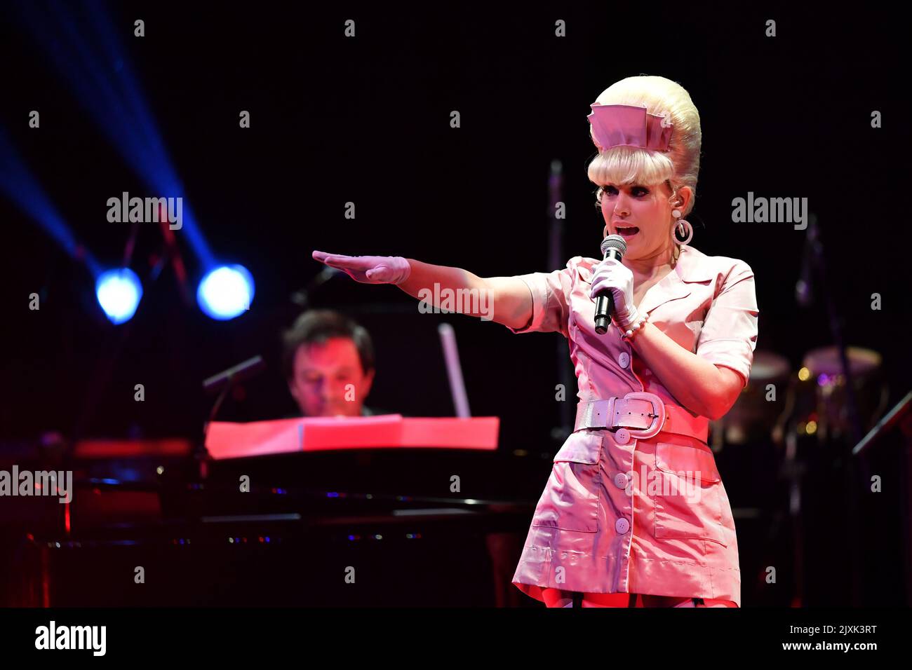 Amanda Harrison performs during the memorial of Harry M Miller at the ...