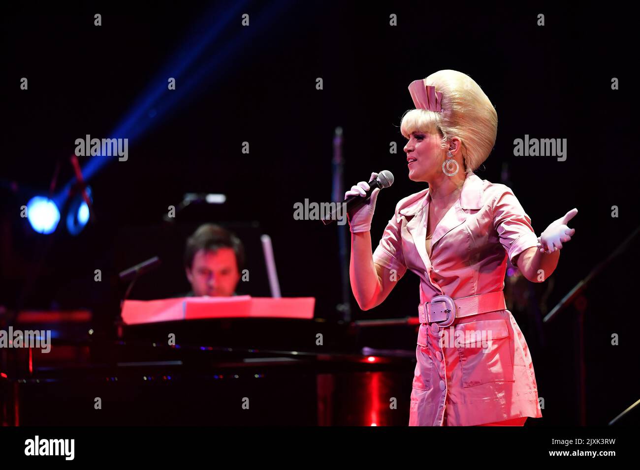 Amanda Harrison performs during the memorial of Harry M Miller at the ...