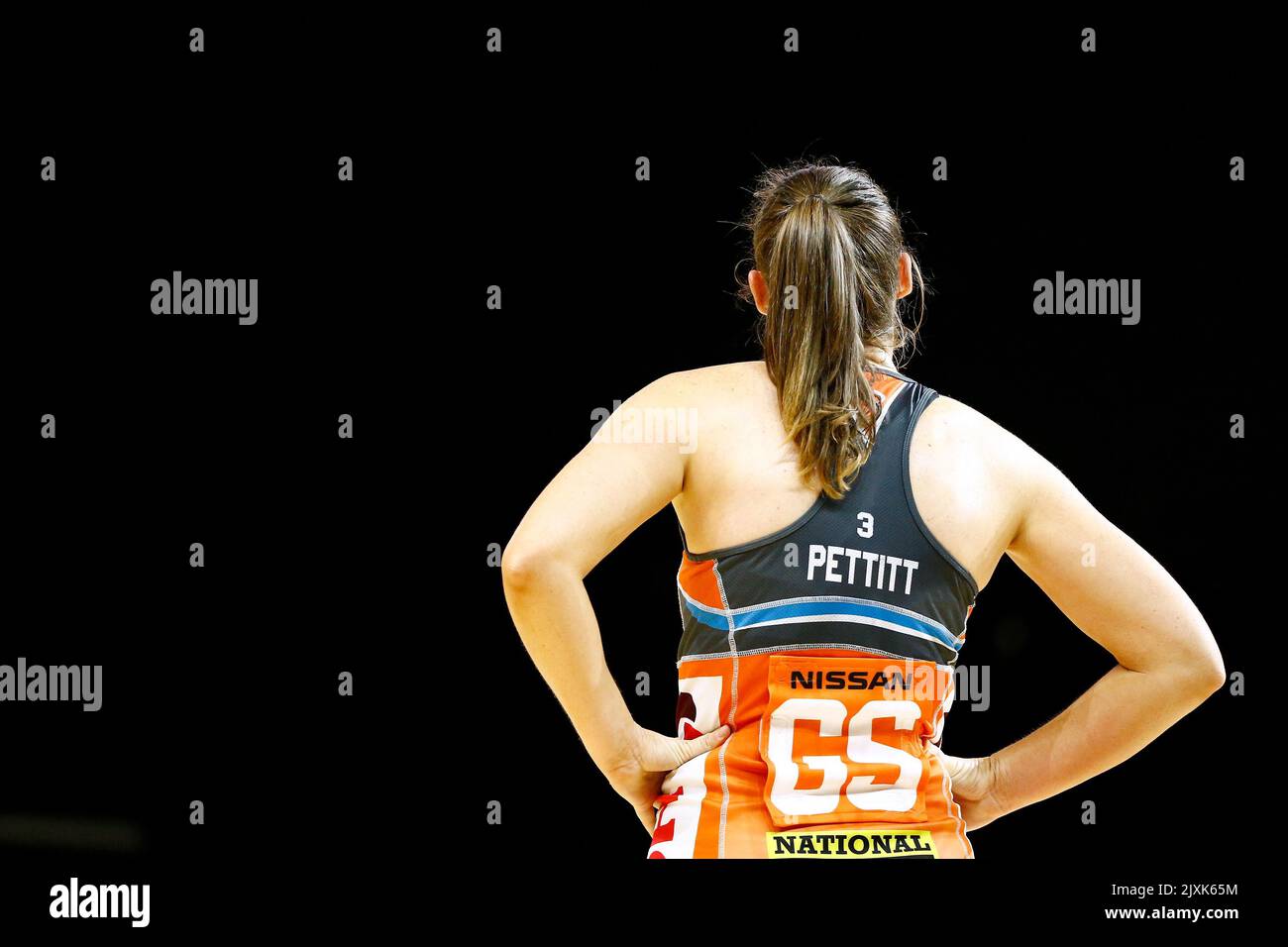 Susan Pettitt of the Giants is seen during the Round 14 Super Netball ...