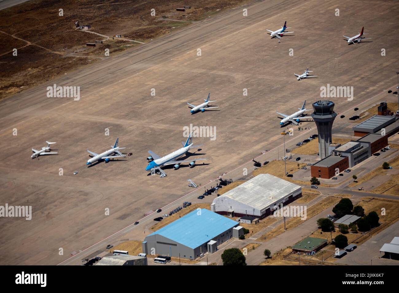 Madrid, Spain - 30 June, 2022: Air Force One, the airplane of the US ...