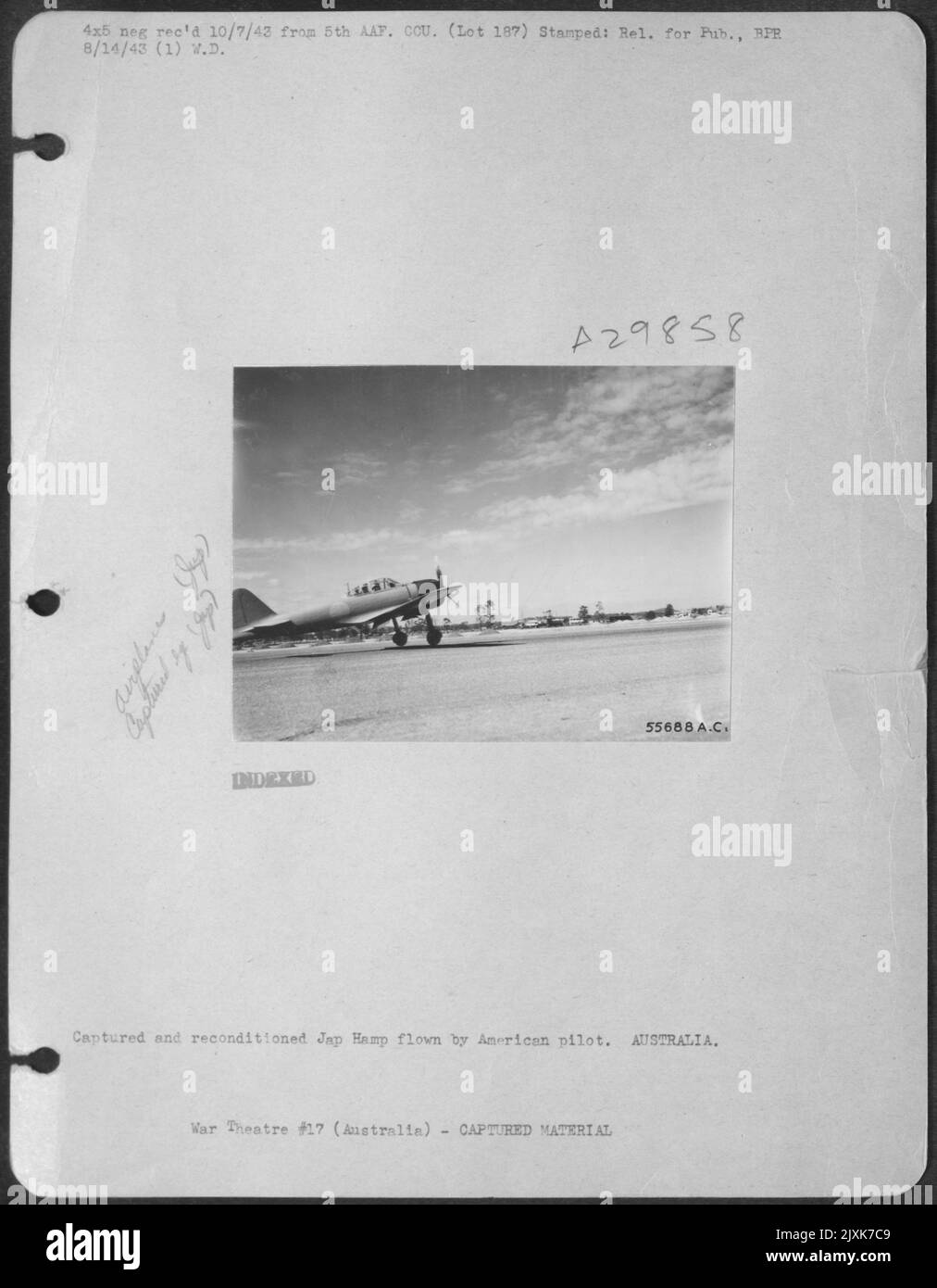 Captured and reconditioned Japanese Hamp flown by American pilot ...