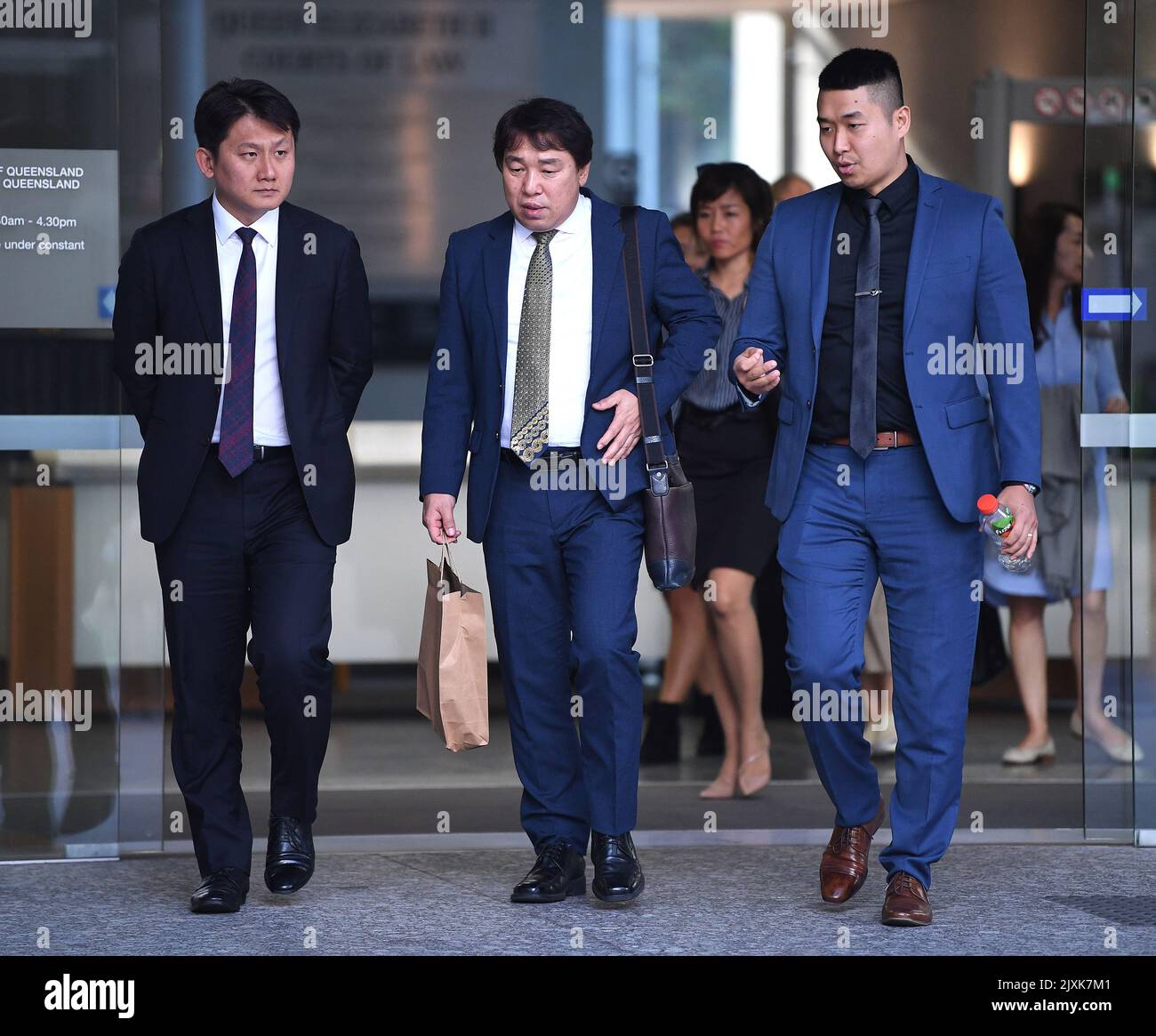 Family members of murdered South Korean student Eunji Ban leave the ...