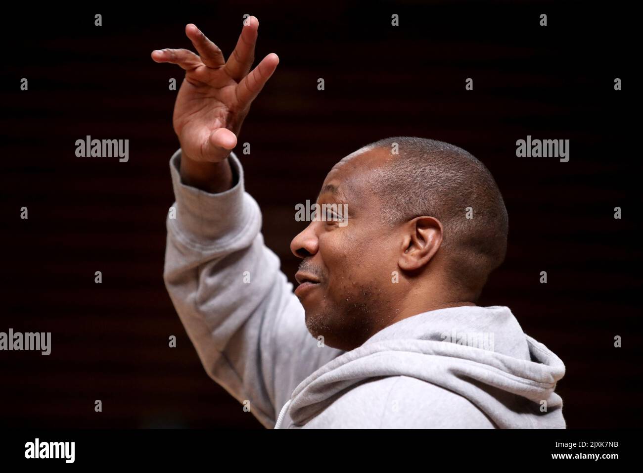 Adelaide 36ers head coach Joey Wright looks on during the 36ers' first ...
