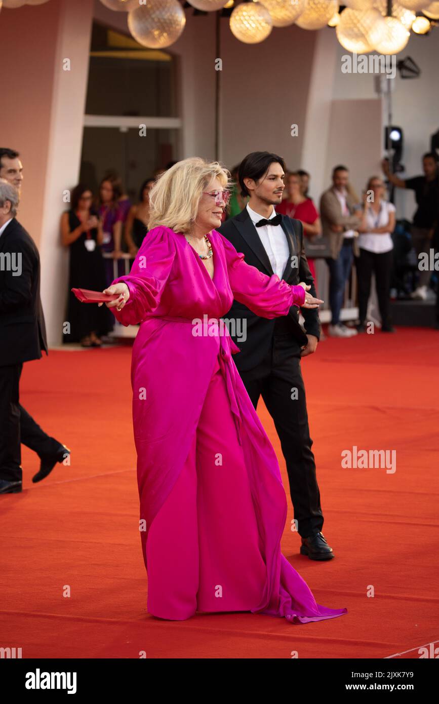 September 6, 2022, Lido di Venezia, Italy: Amanda Lear attends the ''Il ...