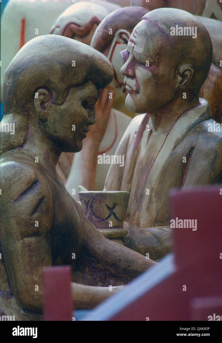 Detail from 'Forward' the Raymond Mason sculpture Centenary Square ...