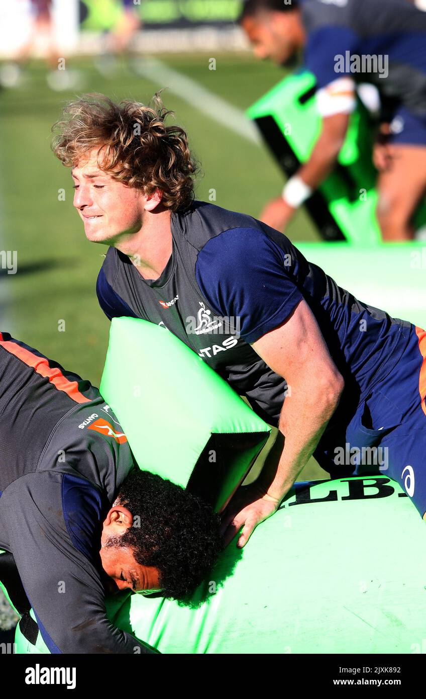 Australian Wallabies player Joe Powell during a team training session ...