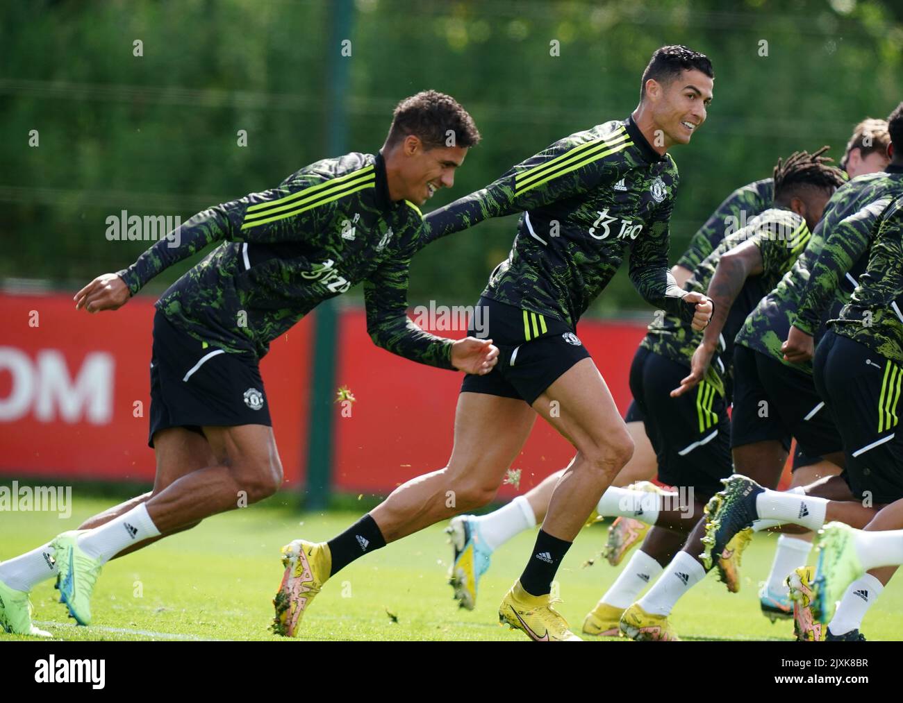 Manchester United's Raphael Varane and Cristiano Ronaldo during the ...