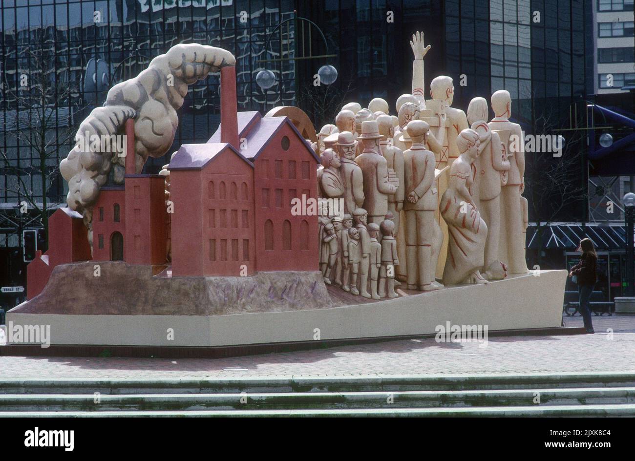 Detail from 'Forward' the Raymond Mason sculpture Centenary Square ...