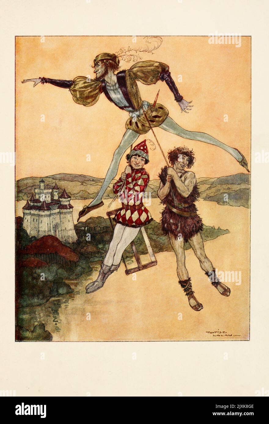 They hung on to Flying Feather's rope and he lifted them all from Jack ...