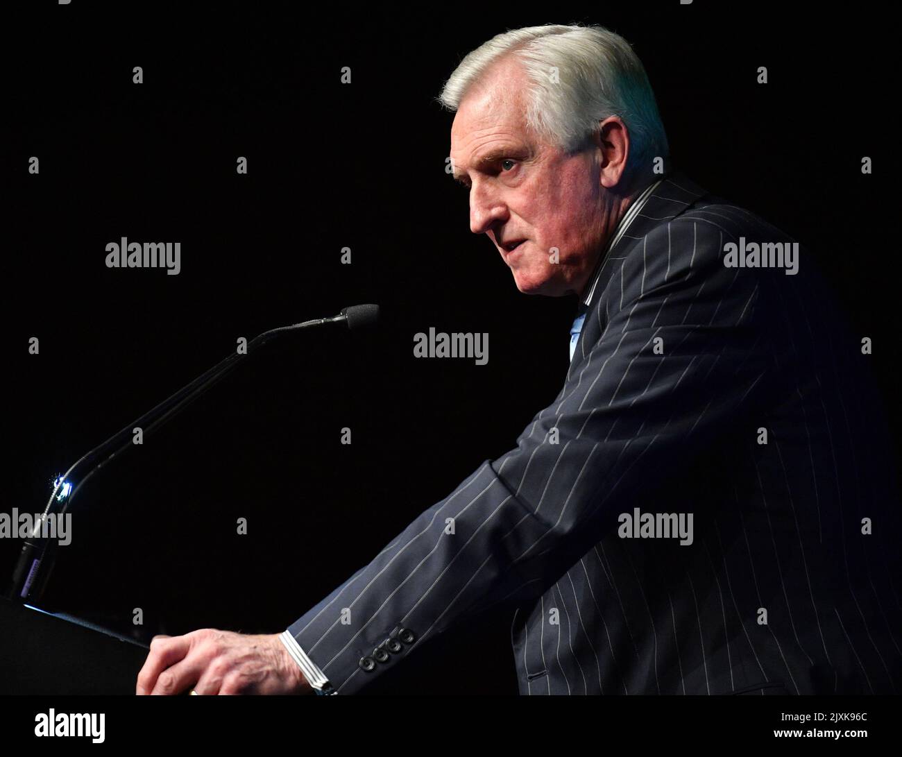 Former Liberal leader John Hewson delivers an address on South ...