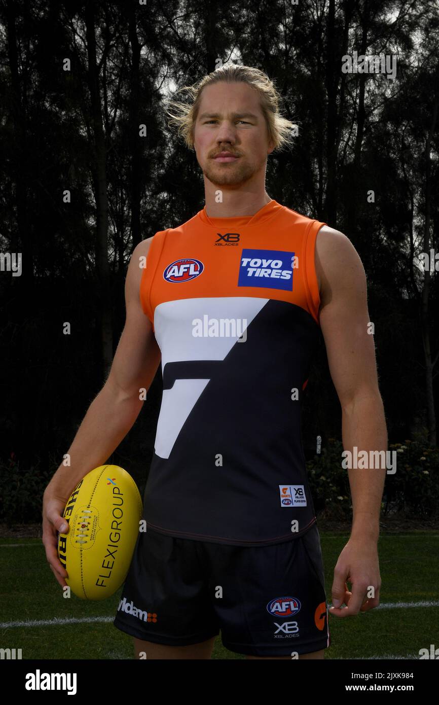 Greater Western Sydney Giants player Harry Himmelberg poses for a ...