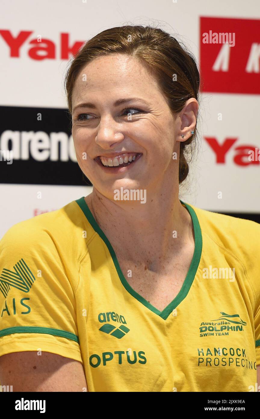 Australian swimmer Cate Campbell is seen during the Official Press ...