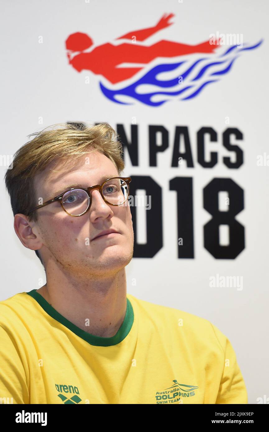 Australian swimmer Mack Horton is seen during the Official Press ...