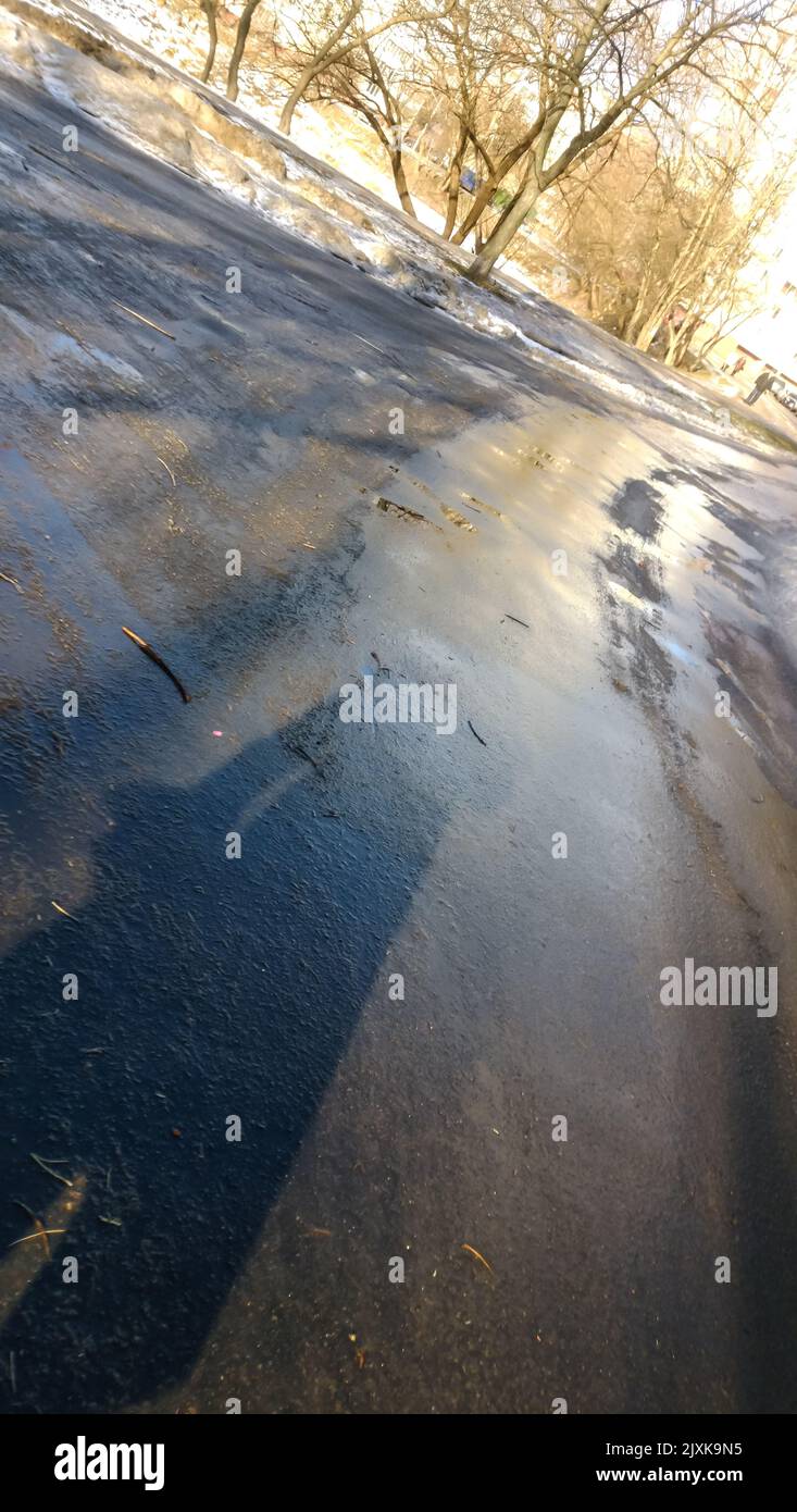 The Architecture backgrounds and objects. Winter. Snow. View from above Stock Photo - Alamy