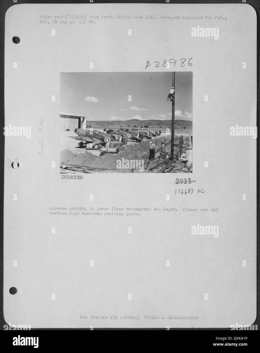 Linemen Putting In Power Lines Throughout The Depot. Planes Are Old ...