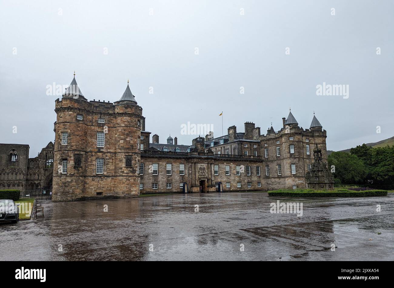 A castle in brazil with a wet road Stock Photo - Alamy