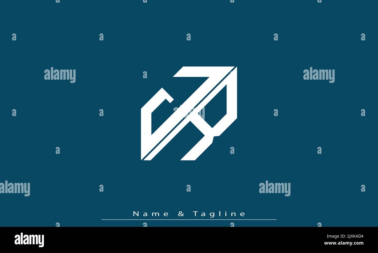Alphabet Letters Initials Monogram Logo Jr Rj Stock Vector Image