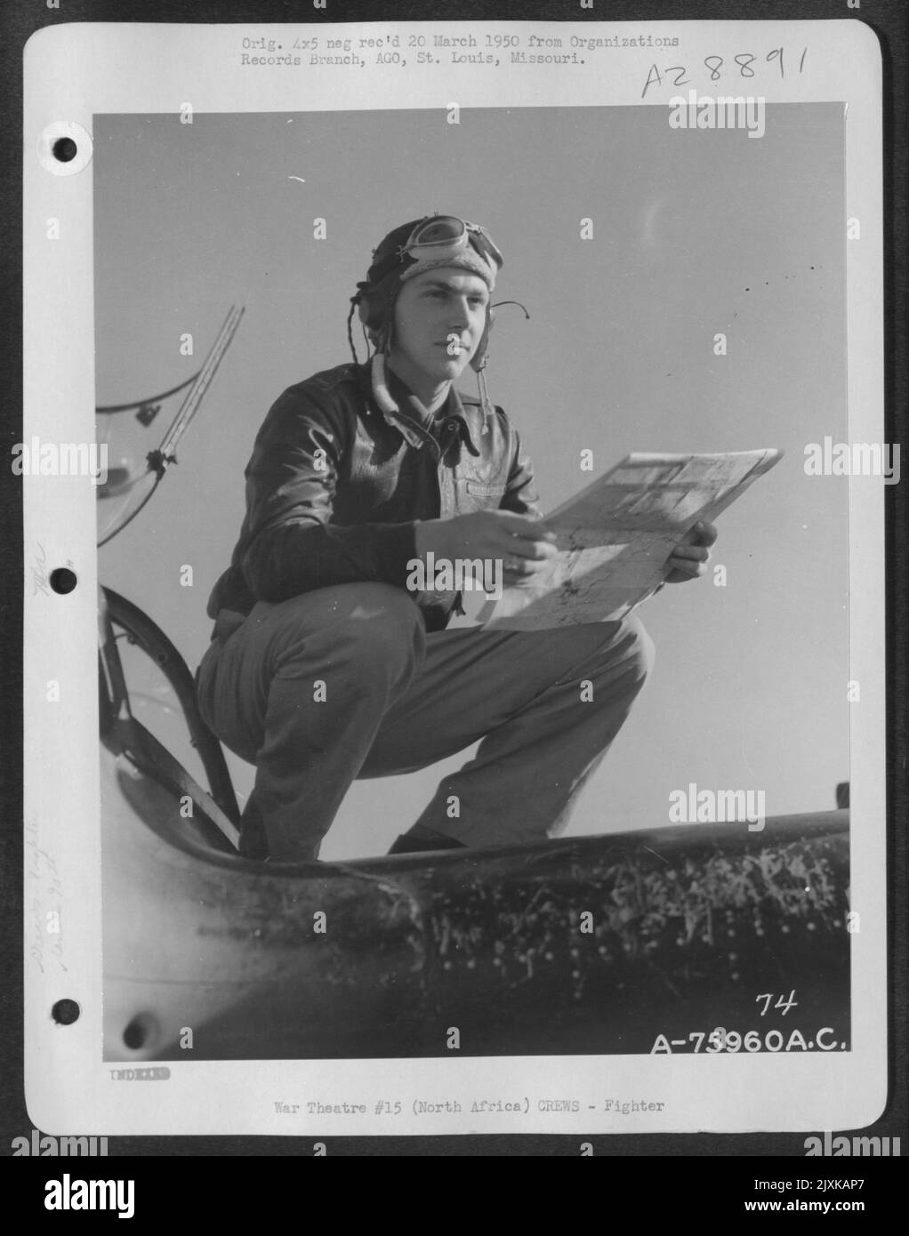 A Pilot Of The 90Th Photographic Reconnaissance Wing Poses On The Wing ...