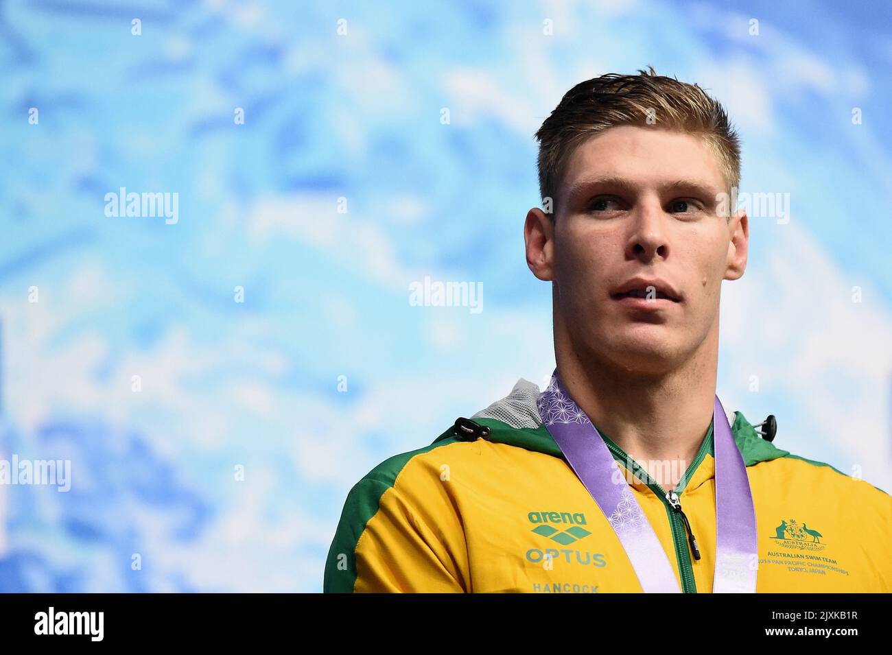 Silver medalist Jake Packard of Australia looks on during the medal ...